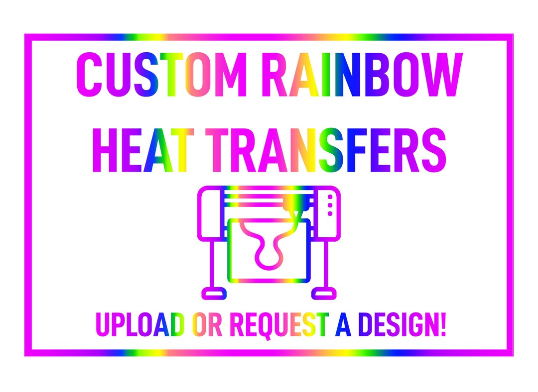 Upload & Create Custom Rainbow Reflective Heat Transfer Vinyl Decals ...