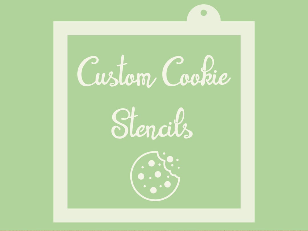Personalised Custom Cookie Stencils, Custom Cake Stencils, Cupcake Stencils, Reusable Decorating ...
