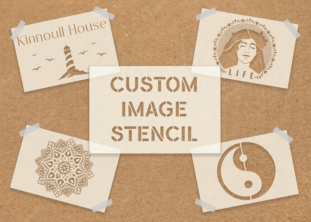 Personalised Custom Image Stencils, Custom Stencils, Custom Logo ...