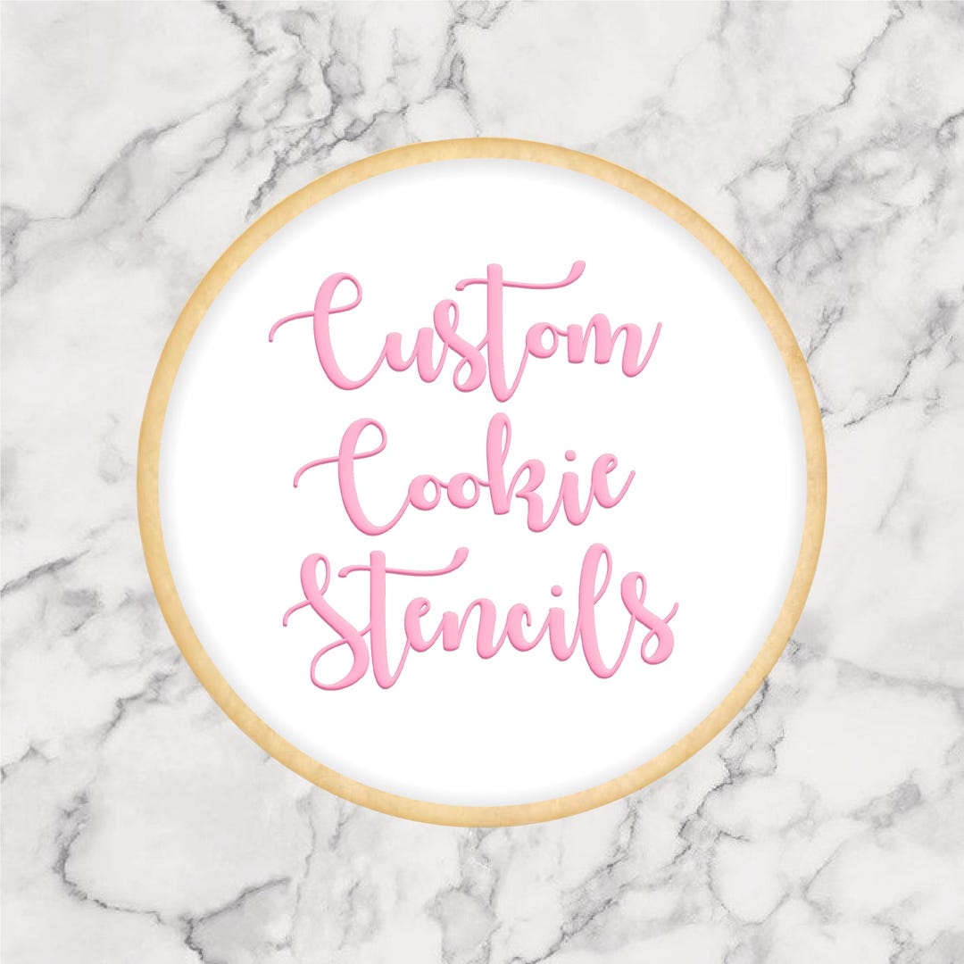 Personalised Custom Cookie Stencils, Custom Biscuit Stencil, Stencil Genie Compatible, Reusable ...