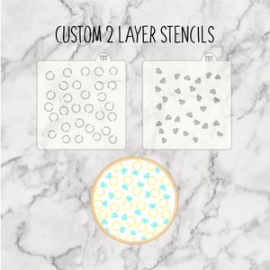Personalised Custom Cookie Stencils, Custom Biscuit Stencil, Stencil Genie Compatible, Reusable ...