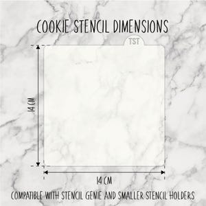 Personalised Custom Cookie Stencils, Custom Biscuit Stencil, Stencil Genie Compatible, Reusable ...