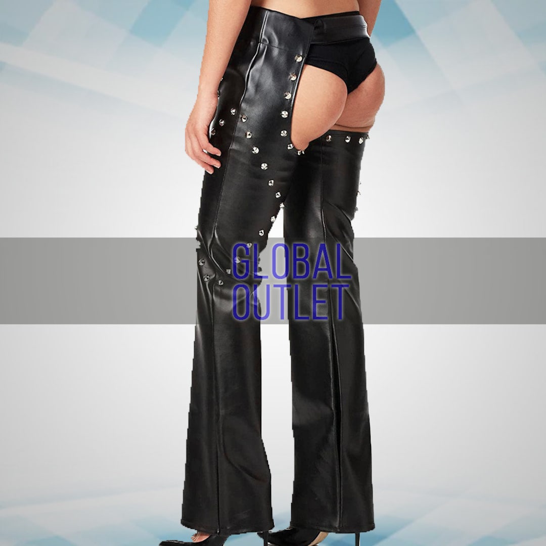 Womens Backless Chaps Sheep Leather Chaps Party Chaps Biker Etsy