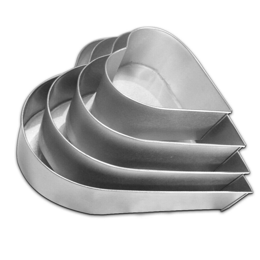 Aluminum Heart-shaped Cake Tin Deep 3' Size 6,8,10,12, Handmade Baking ...