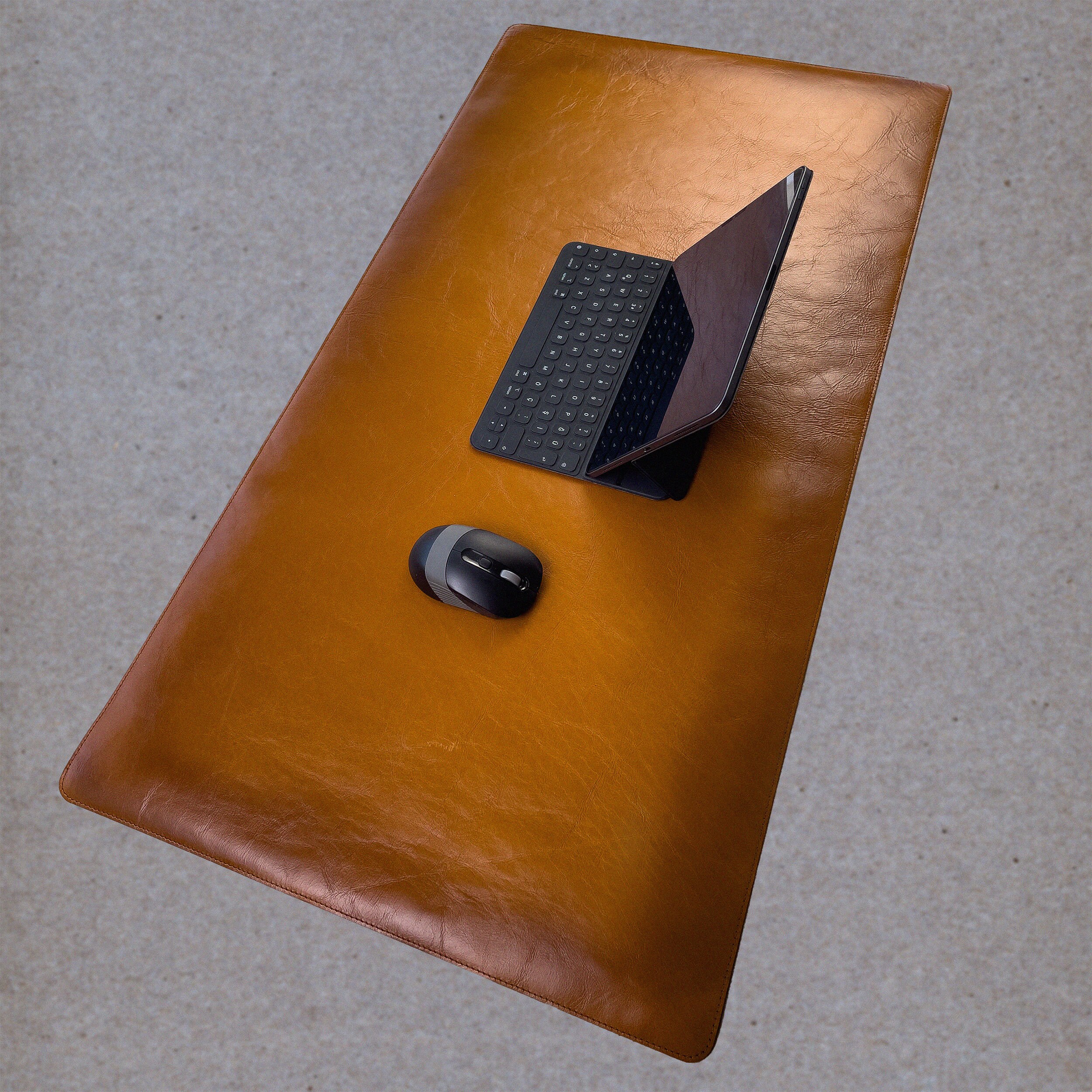 Desk Mat Genuine Leather Best Office Keyboard Mat Leather - Etsy