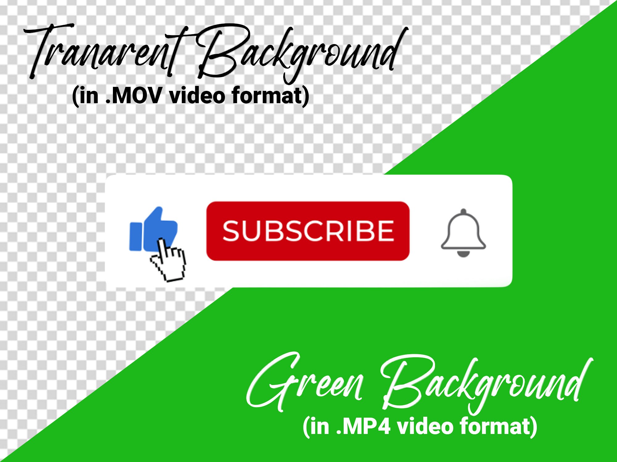 Animated Youtube Subscribe Button for Video Overlay | Make Your Channel ...