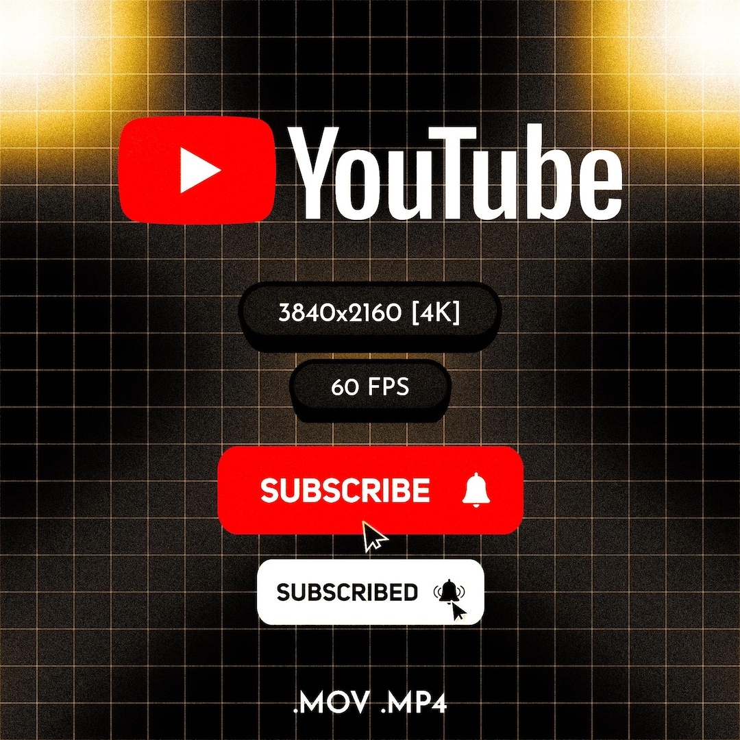 Youtube Subscribe Animation | Like, Subscribe & Bell Button Overlay ...