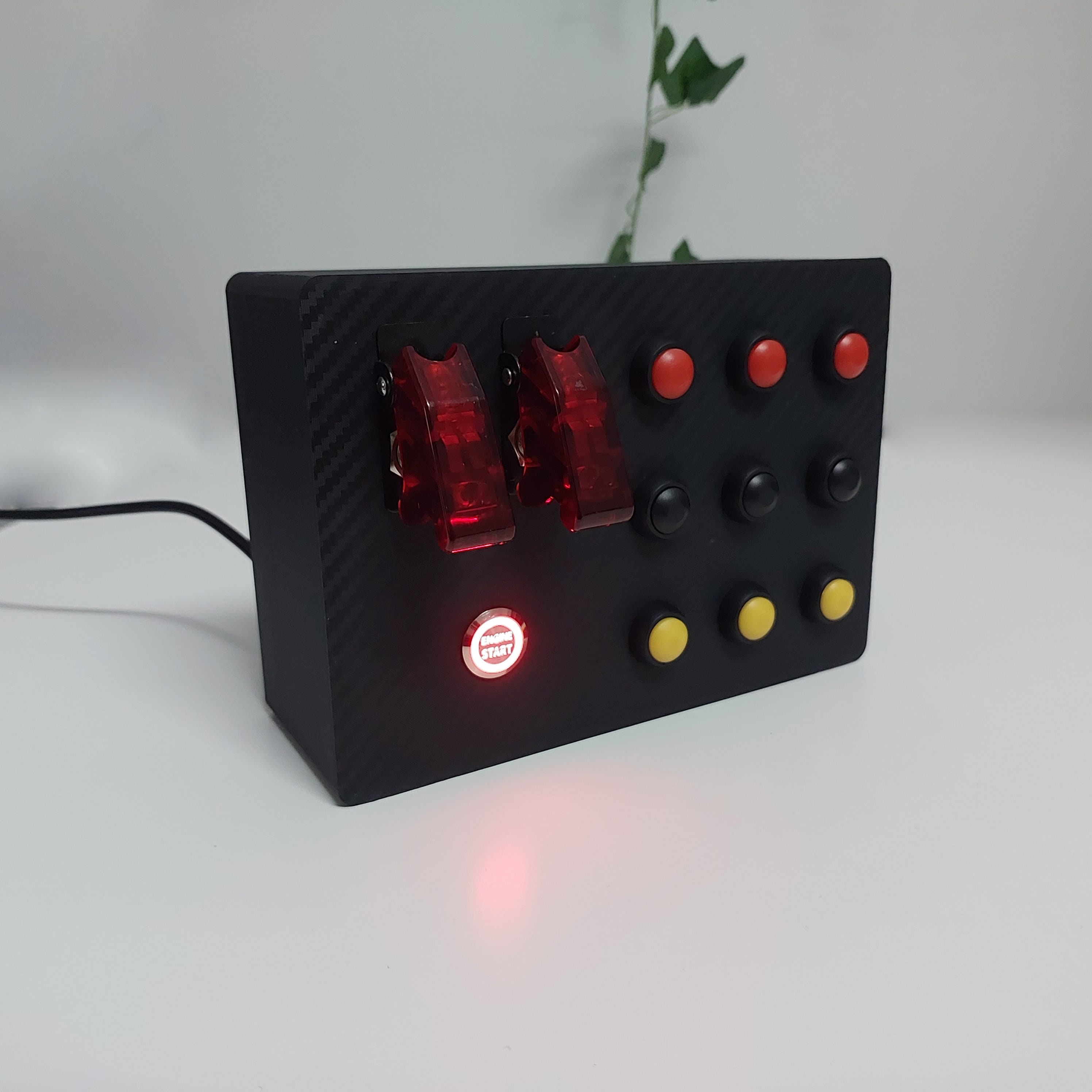 Button Box for Sim Racing & Simulator Games, Plug and Play, On/off Led ...