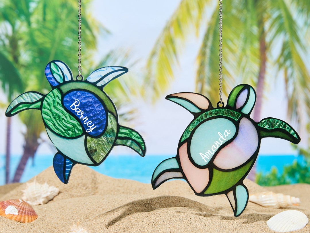 Colorful Acrylic Turtle Decoration Pendant Personalized, Wall Window ...