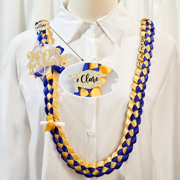 Graduation Leis Name - Etsy