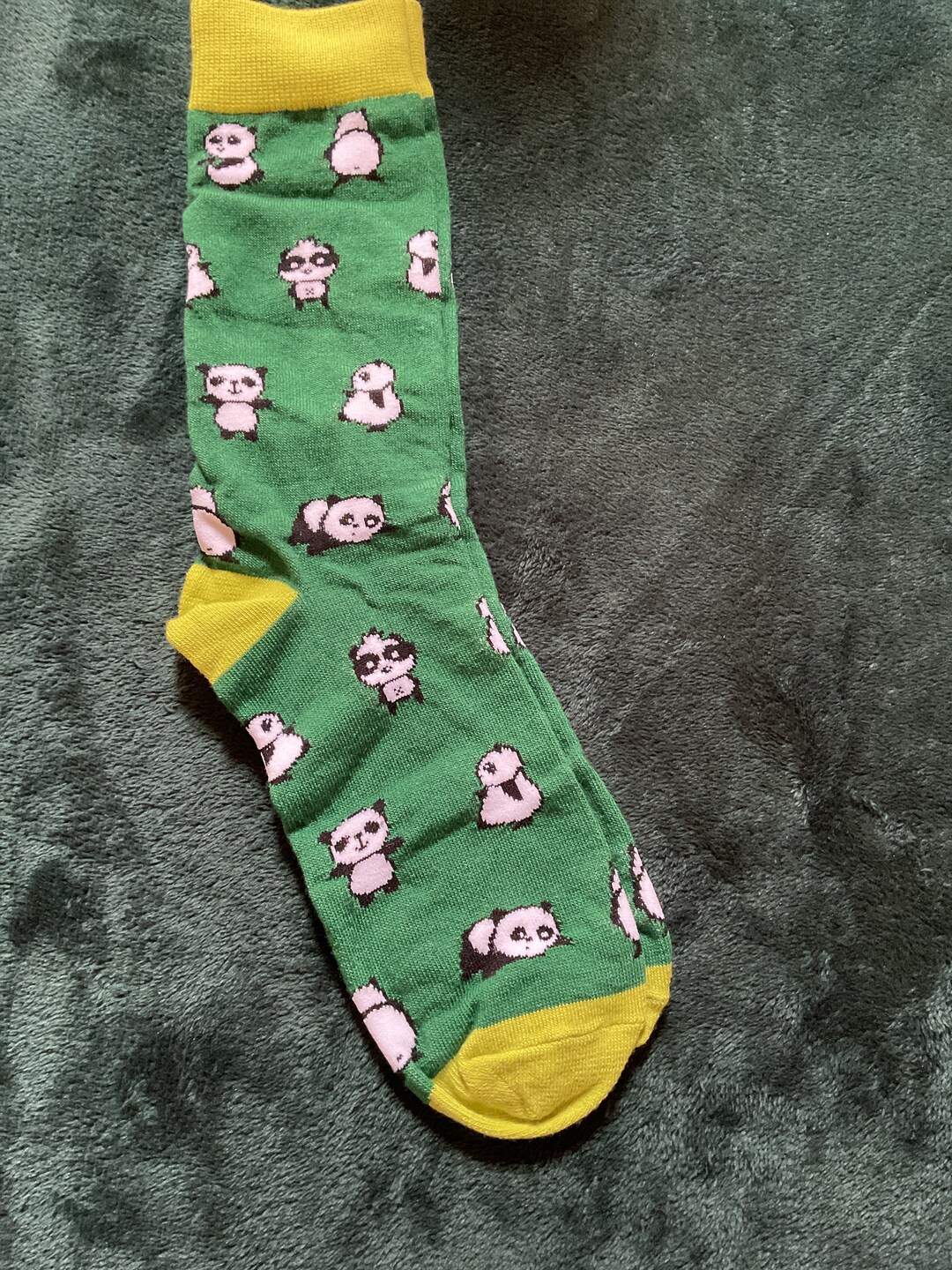 Novelty Panda Bear Green Socks, Panda Accessories, Panda Sock, Mens ...