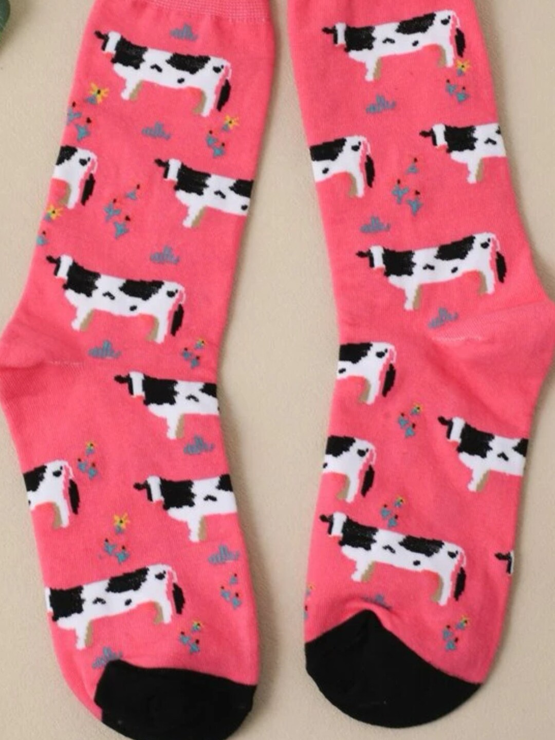 Cute Cow Novelty Socks Cow Socks Animal Socks Pink Socks - Etsy