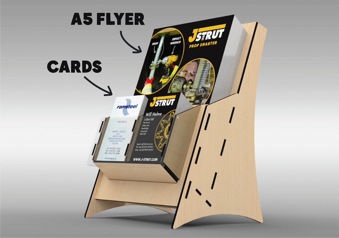 A5 Flyer Stand With Business Cards DIGITAL FILE PACK - Etsy