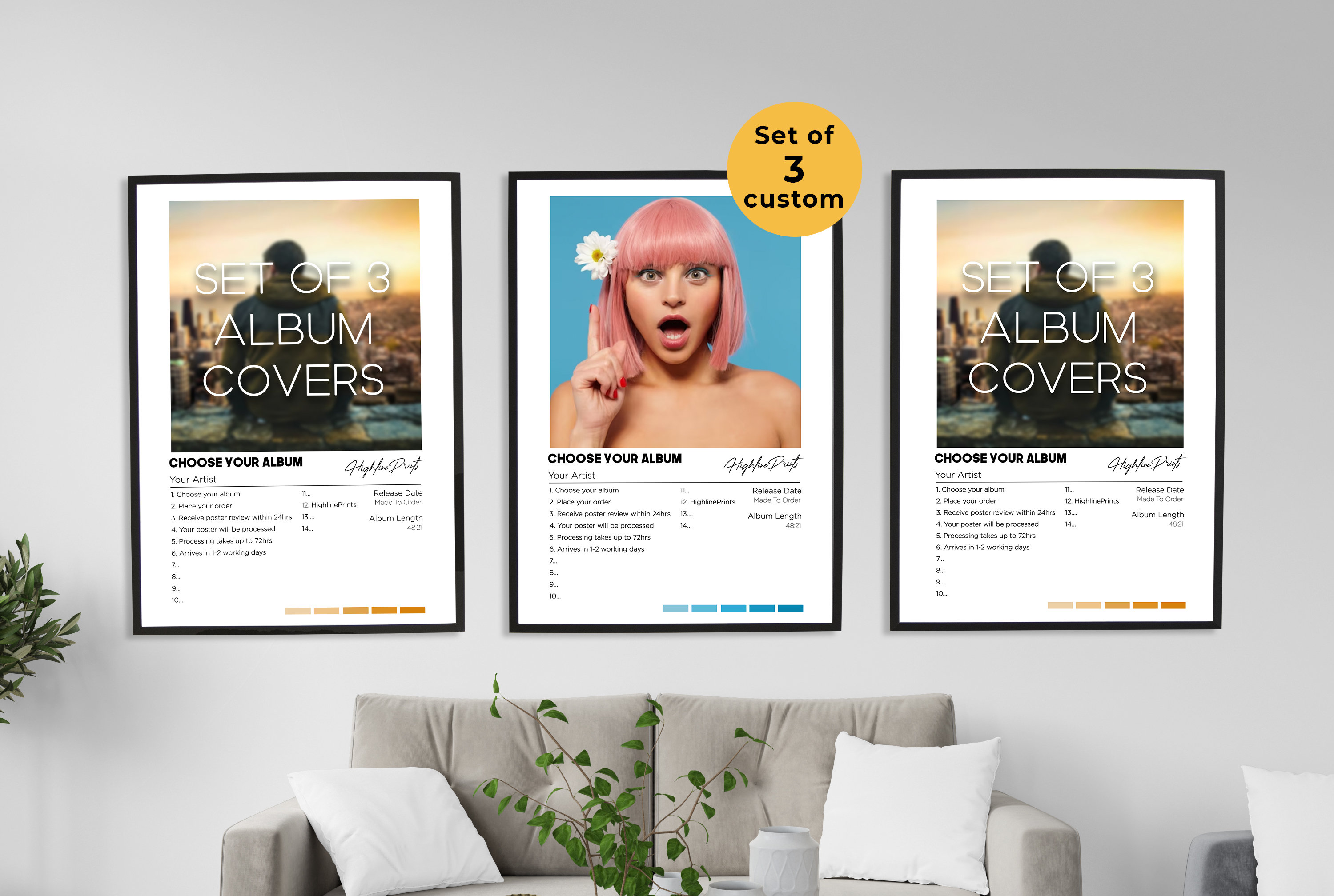 Set of 3 Music Album Covers Choose Your Own Album Poster - Etsy Australia