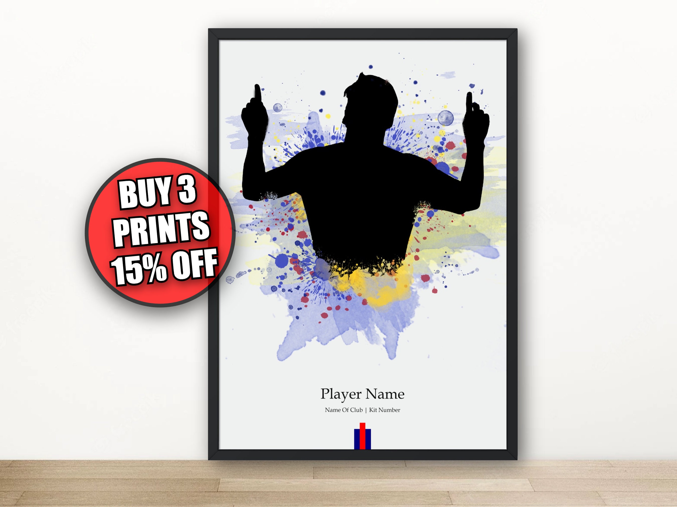 Custom Football Poster - Personalised Footballer Print - Football Print ...