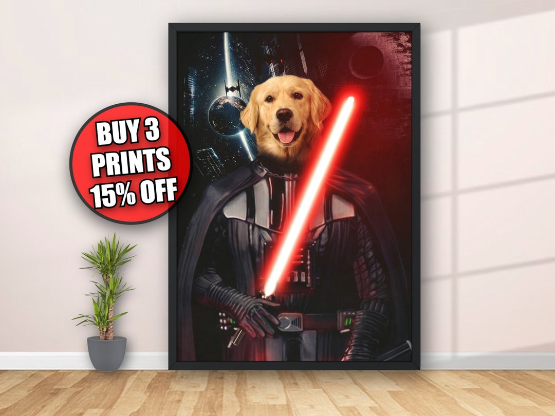 Darth Vader Pet Portrait, Custom Pet Portrait, Custom Dog Portrait ...