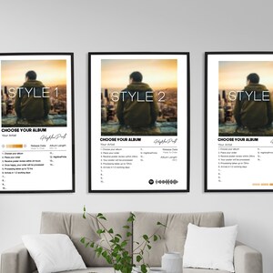 Set of 3 Music Album Covers, Choose Your Own Album Poster, Custom Album ...