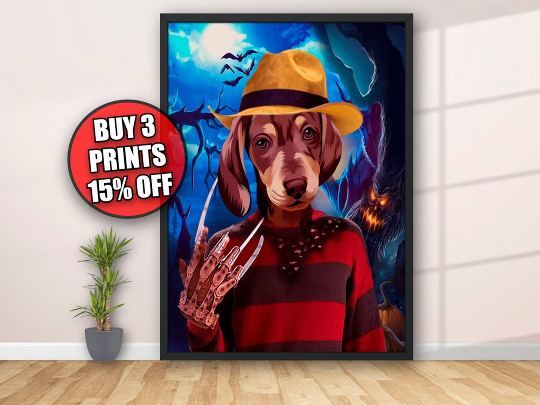 Custom Scary Portrait - Halloween Dog Portrait - Scary Dog Portrait ...