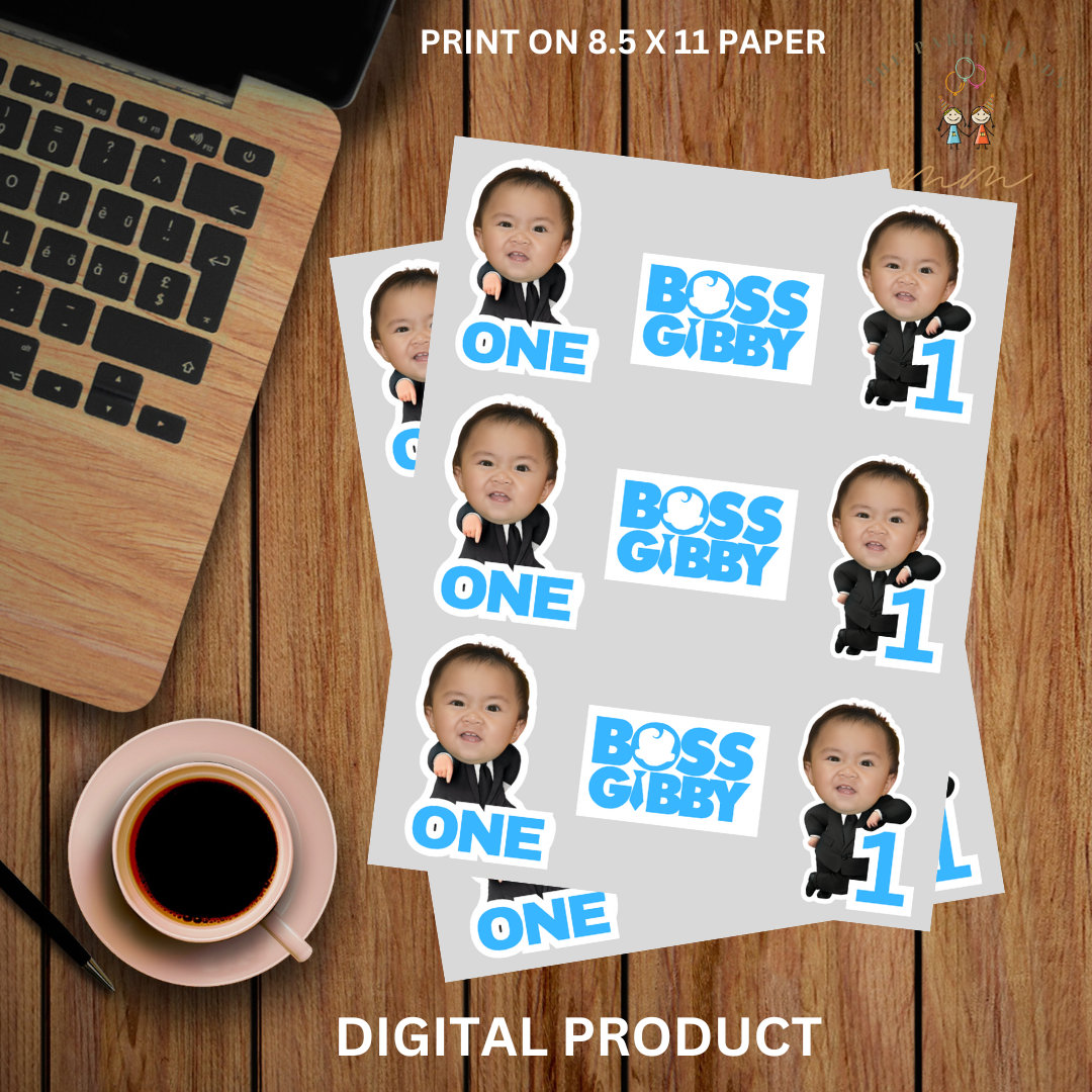 Customized Boss Baby Themed Cupcake Topper (DIGITAL PRODUCT ONLY) - Etsy