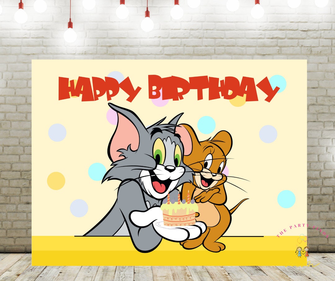 Tom and Jerry Theme Birthday Backdrop ( DIGITAL FILE ONLY) - Etsy