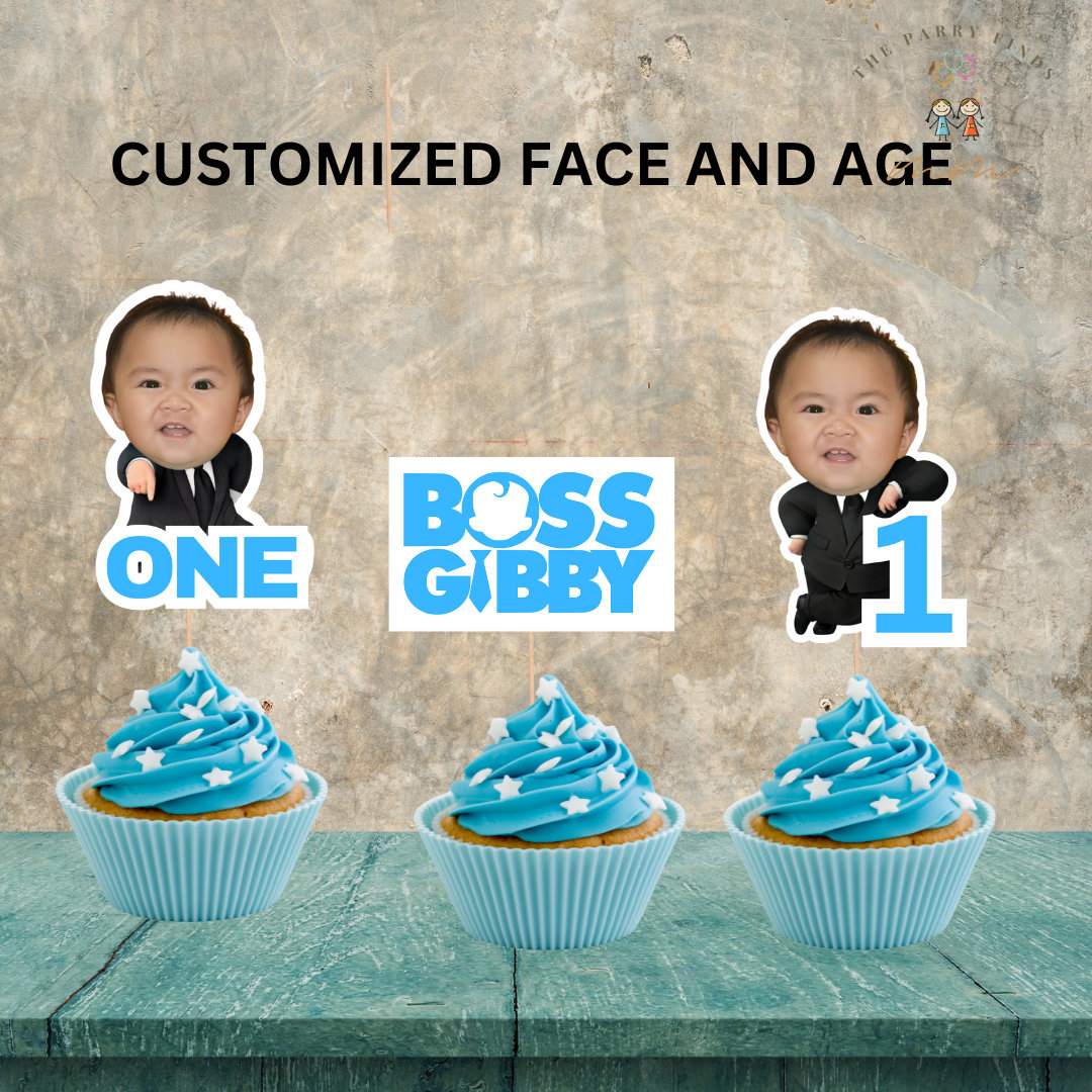 Customized Boss Baby Themed Cupcake Topper (DIGITAL PRODUCT ONLY) - Etsy