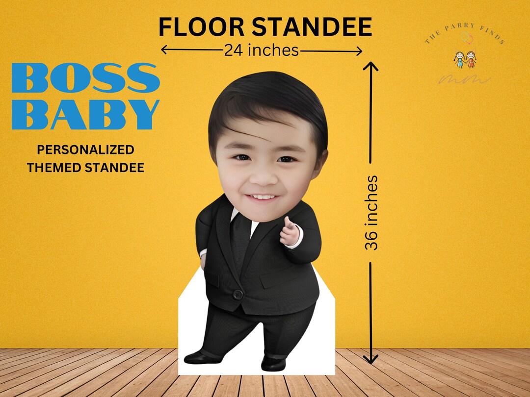 Personalized Boss Baby Floor Standee. DIGITAL PRODUCT ONLY Not Physical ...