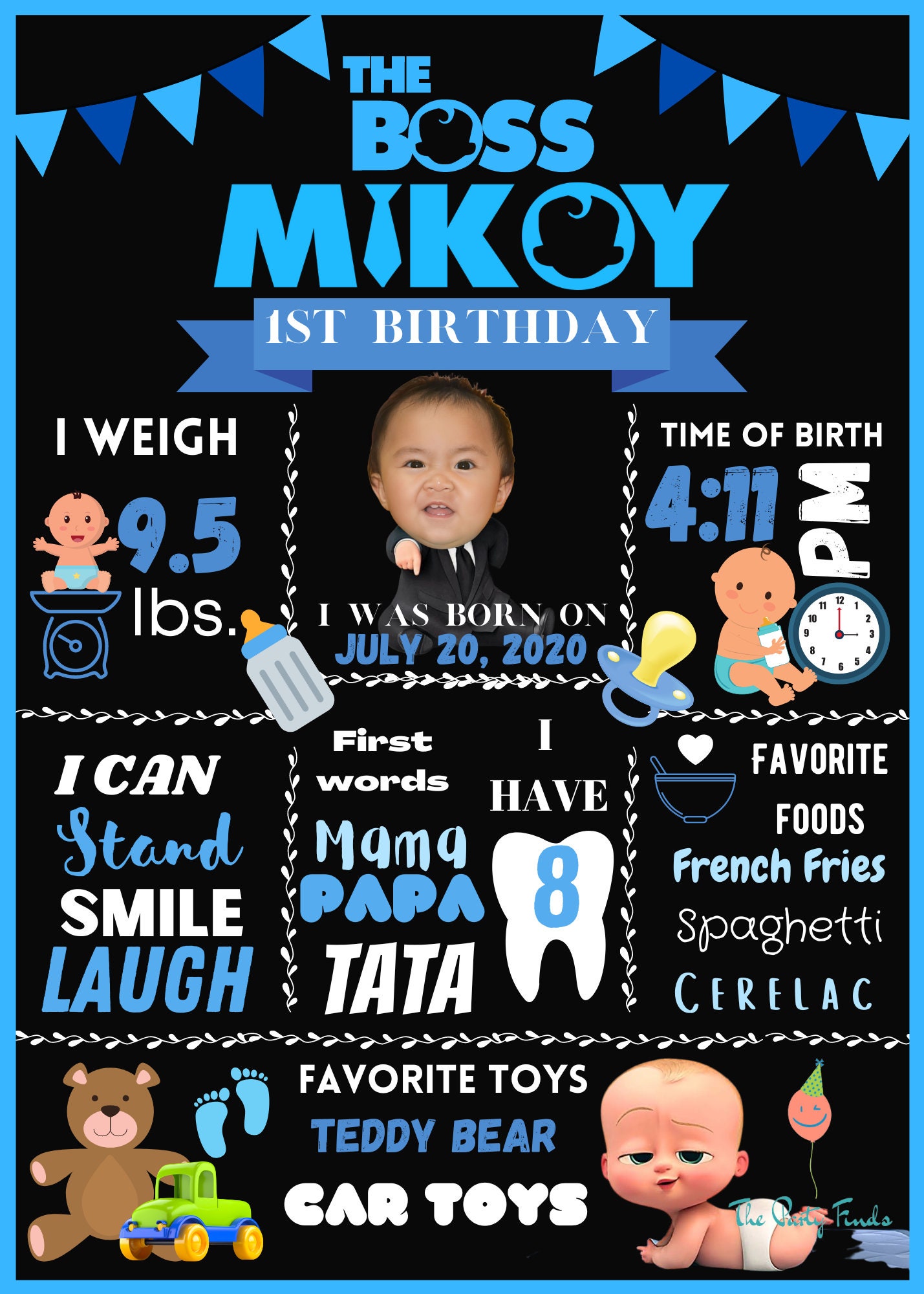 Personalized Boss Baby Milestone Board ( DIGITAL PRODUCT ONLY) - Etsy