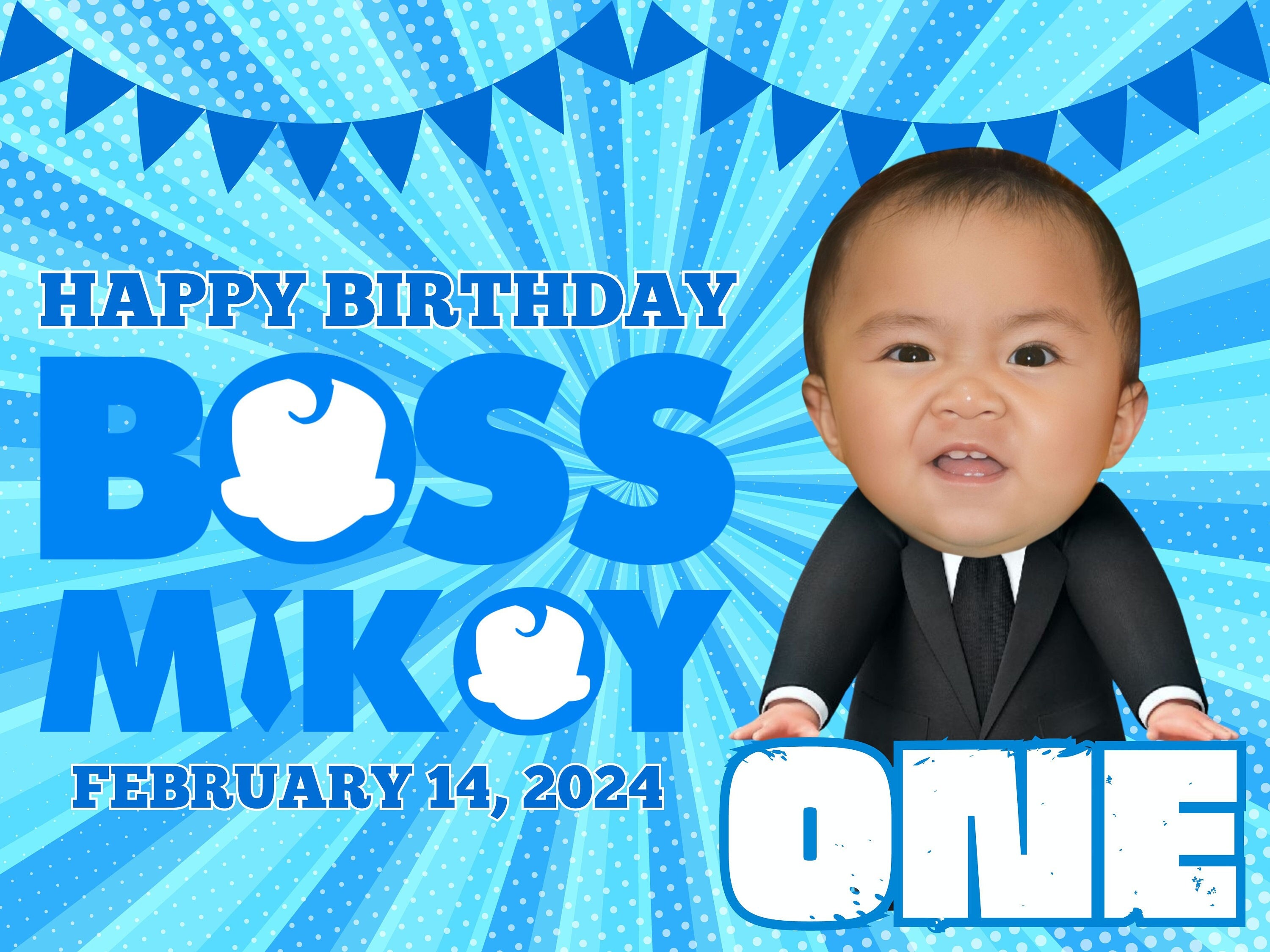 Personalized Boss Baby Theme Banner DIGITAL PRODUCT ONLY - Etsy