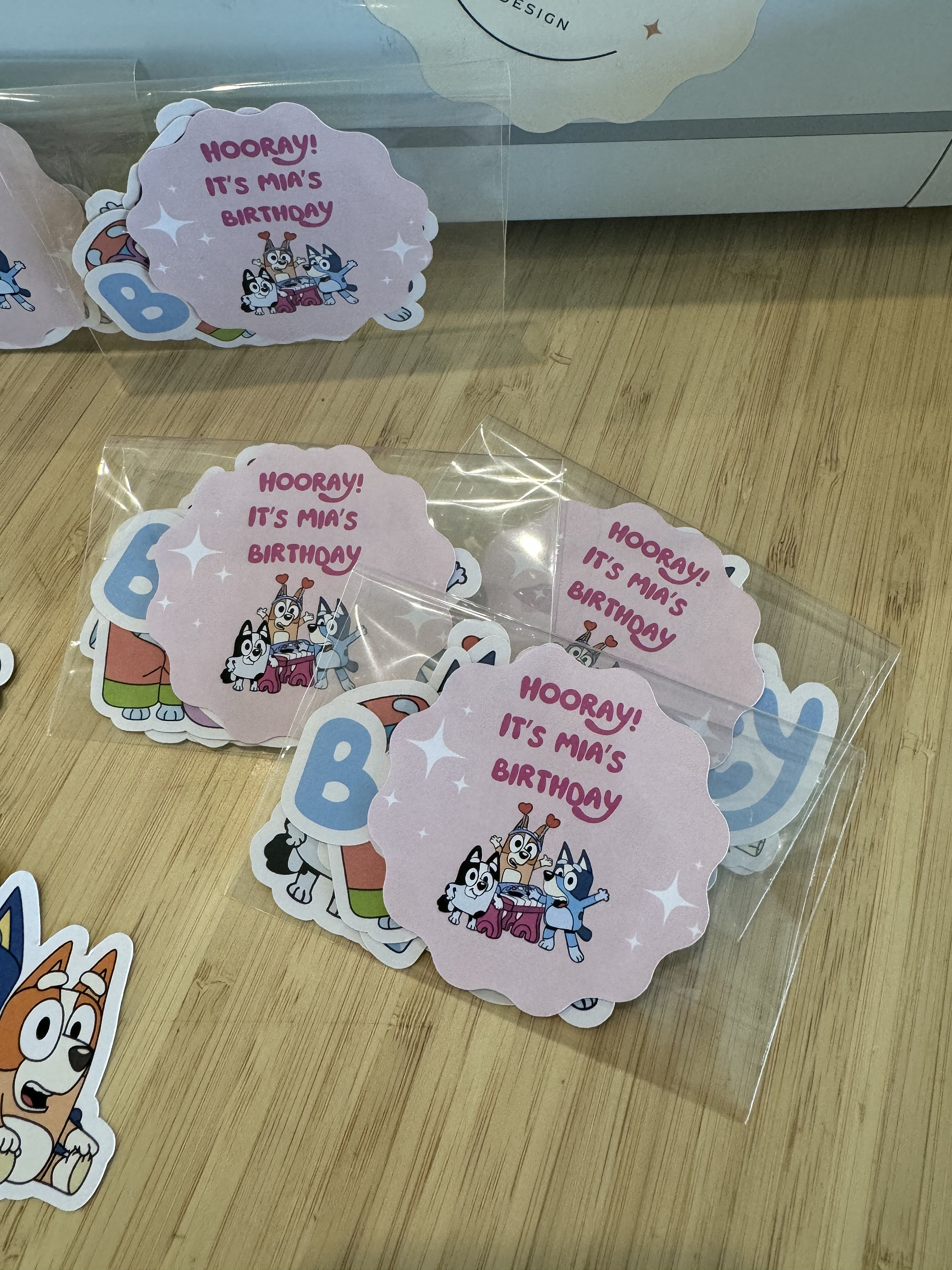 Bluey Personalised Sticker Pack - Party Favour / Lolly Bag Filler ...