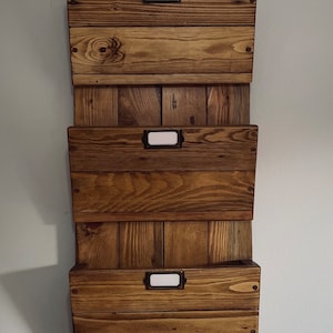 Reclaimed Wood, Mail/ Letter Organiser/ Magazine Rack - Etsy