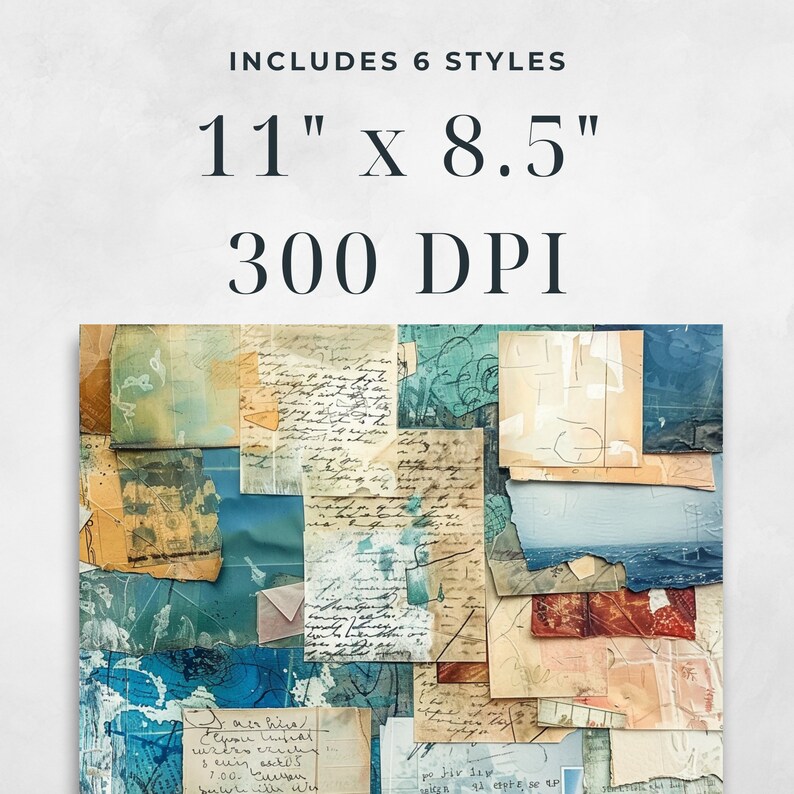 Handwritten Notes Junk Journal Digital Paper, Handwritten 6 Digital ...
