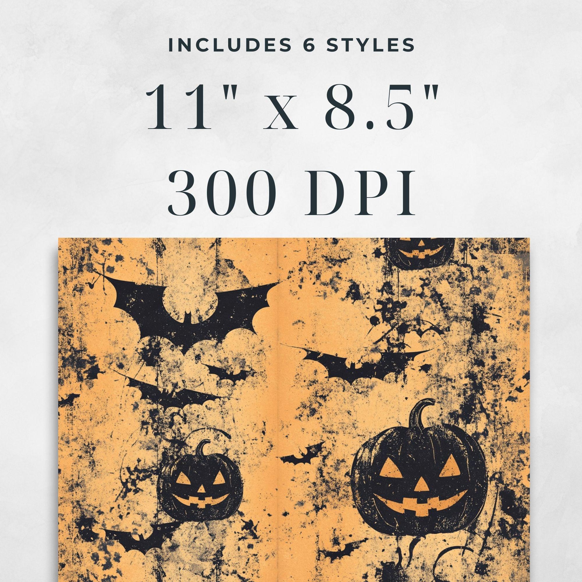 Vintage Shabby Chic Halloween Papers, Halloween Printable Journal Pages ...
