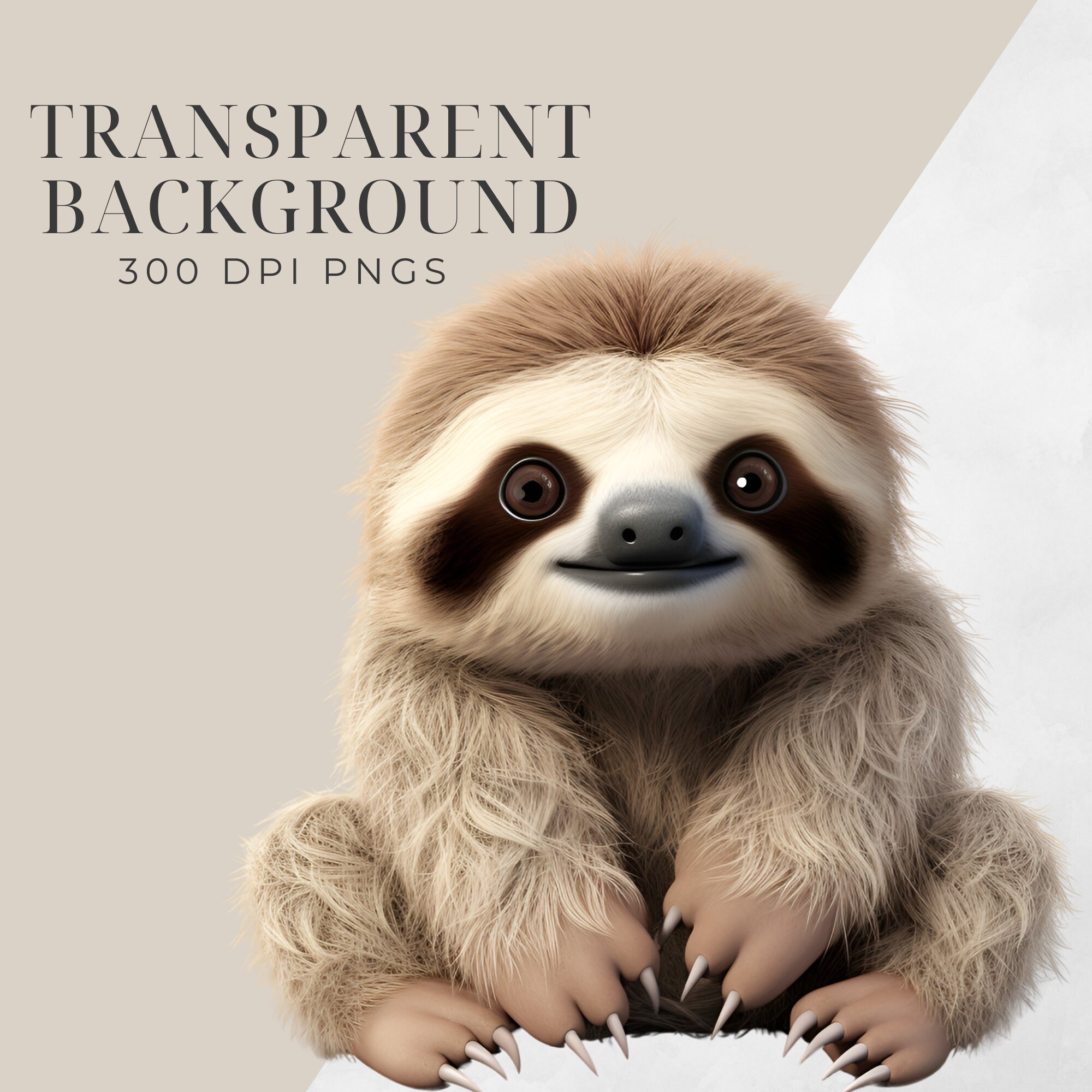 Baby Sloth Clipart, Watercolour Clipart, Digital Download, Paper Craft ...