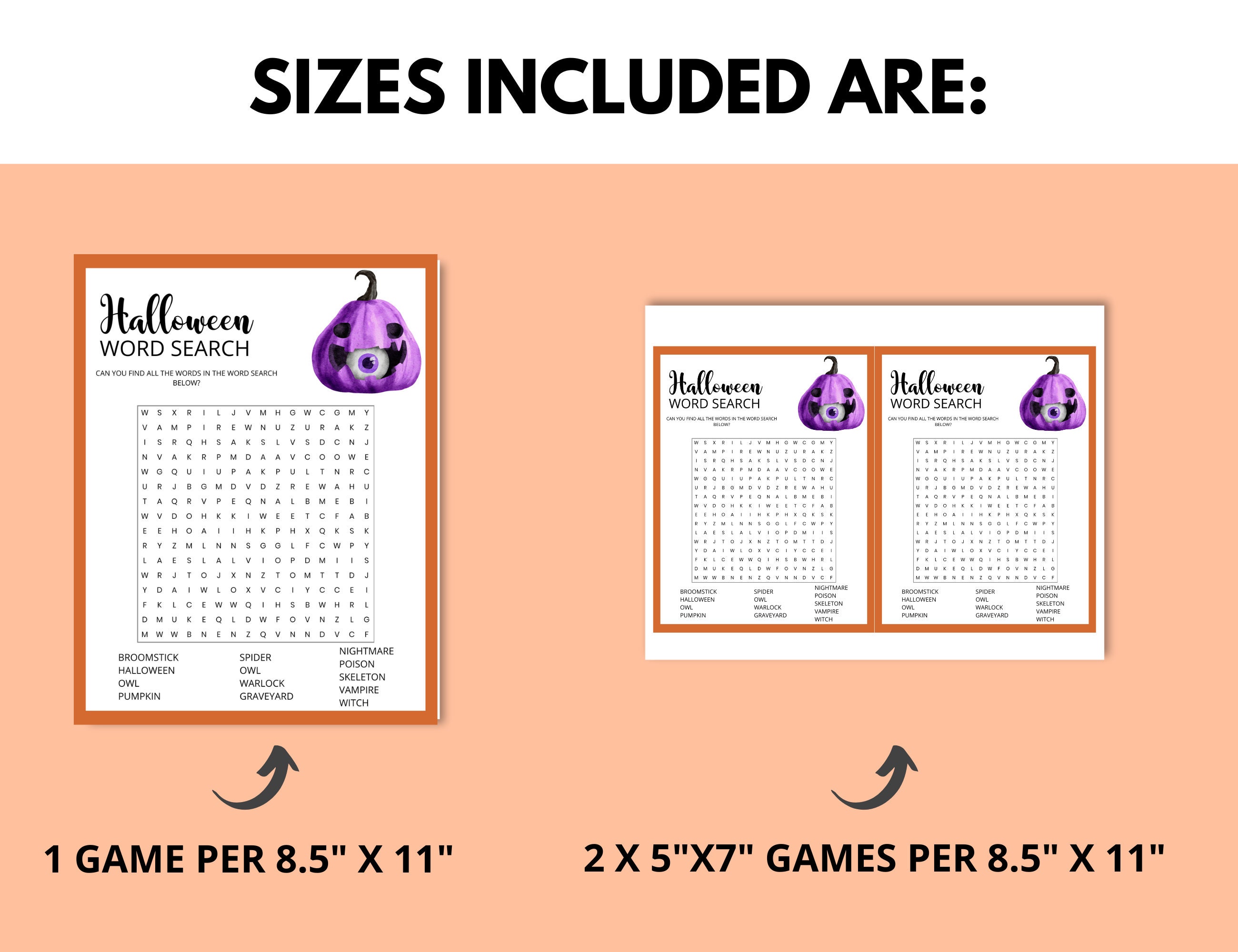 Halloween Party Games, 8 Printable Halloween Games, Halloween ...