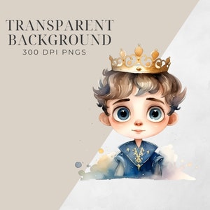 Prince Clipart, Watercolour Clipart, Digital Download, Paper Craft ...