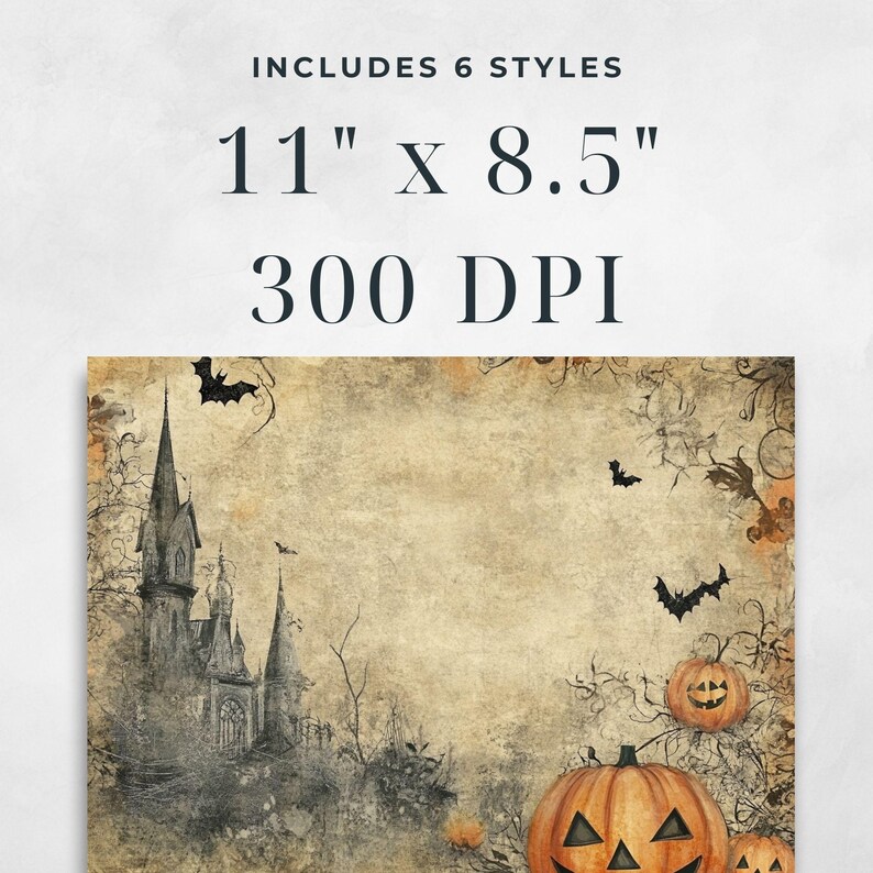 Vintage Shabby Chic Halloween Papers, Halloween Printable Journal Pages ...