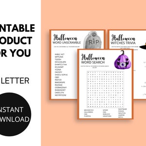 Halloween Party Games, 8 Printable Halloween Games, Halloween ...