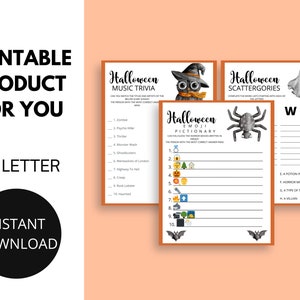 Halloween Party Games, 8 Printable Halloween Games, Halloween ...