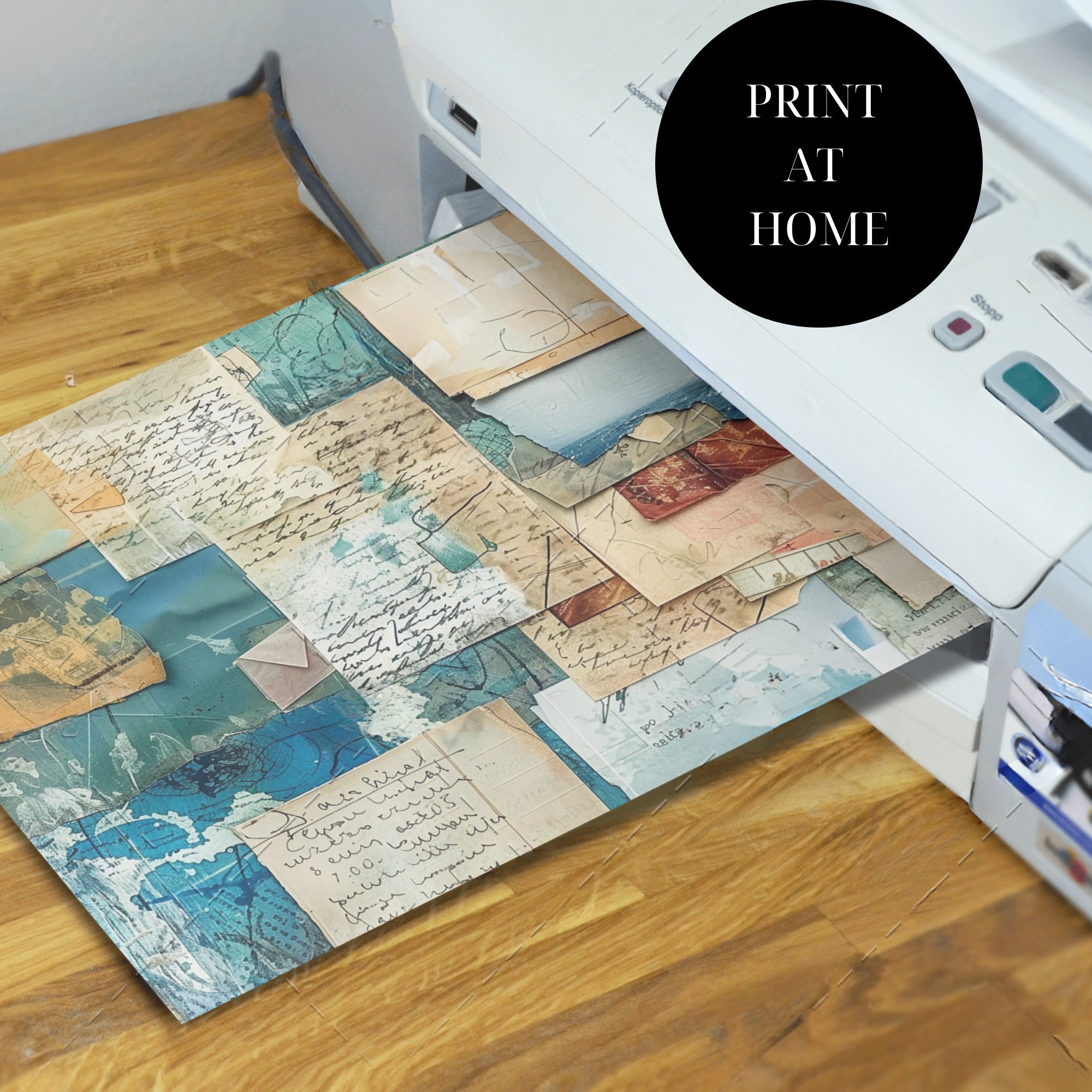 Handwritten Notes Junk Journal Digital Paper, Handwritten 6 Digital ...