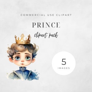 Prince Clipart, Watercolour Clipart, Digital Download, Paper Craft ...