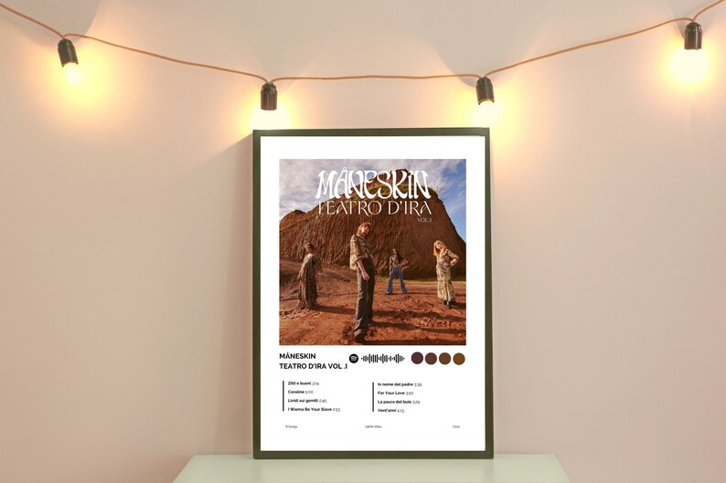 MÅNESKIN Album Poster Maneskin Print Maneskin Rock Music Album Dort ...