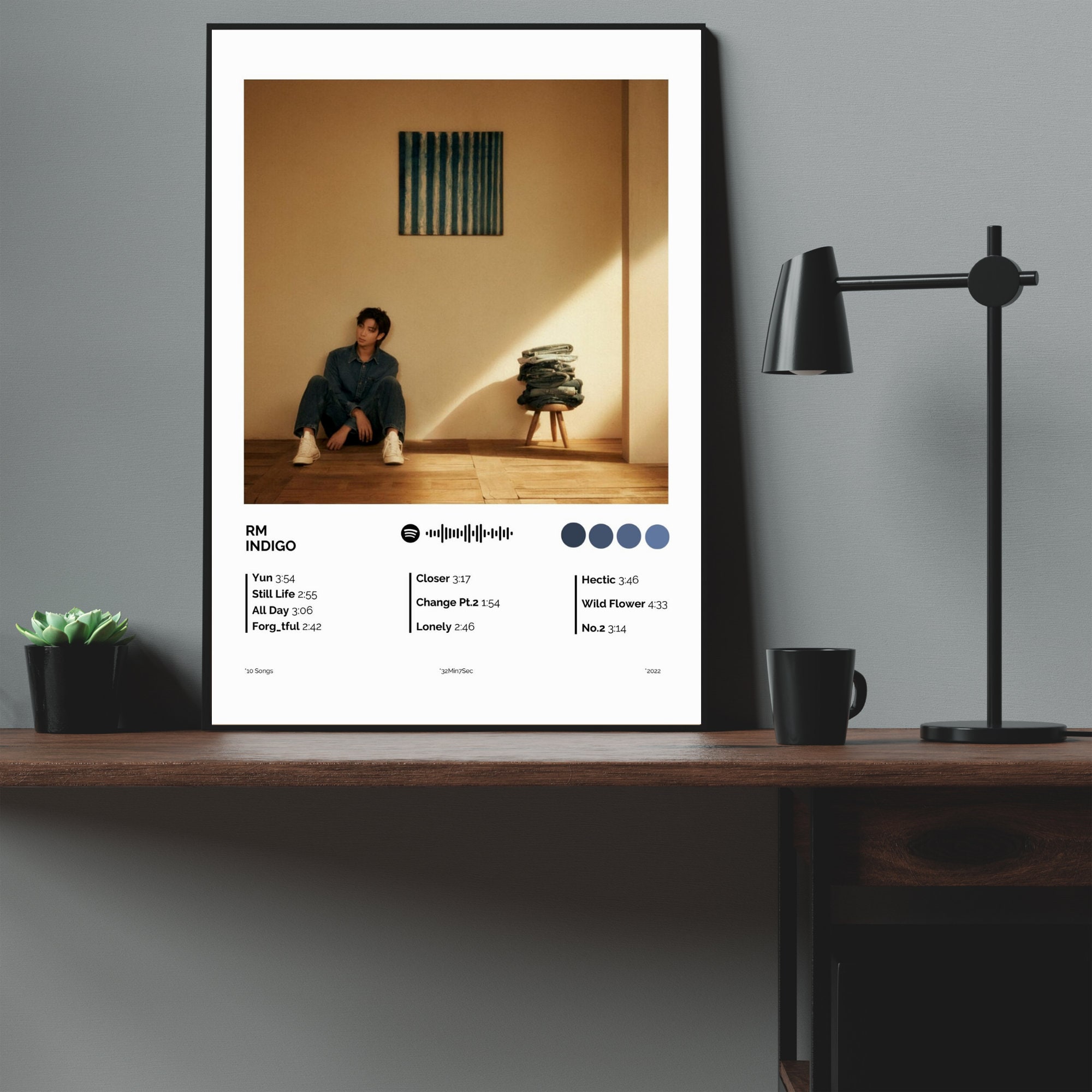 RM , Indigo Album Poster , RM Poster , Album Cover Poster , Music Print ...