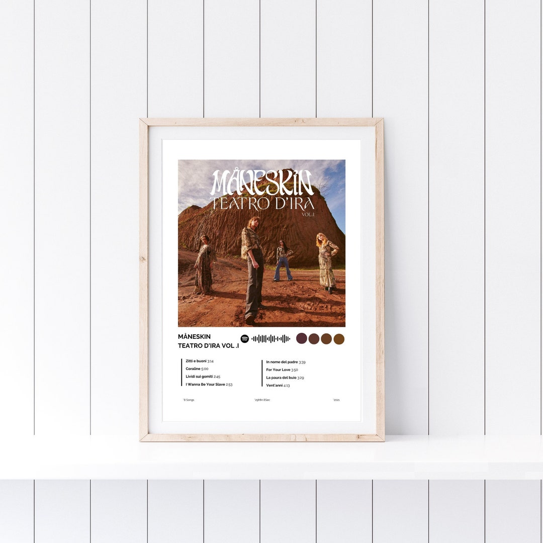 MÅNESKIN Album Poster - Maneskin Print - Maneskin Rock Music Album ...