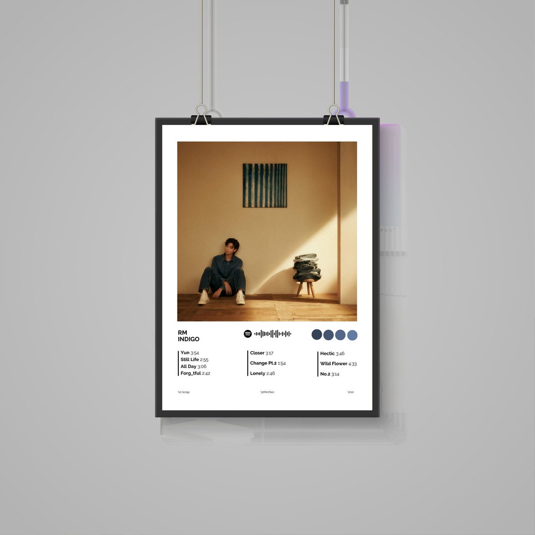 RM , Indigo Album Poster , RM Poster , Album Cover Poster , Music Print ...