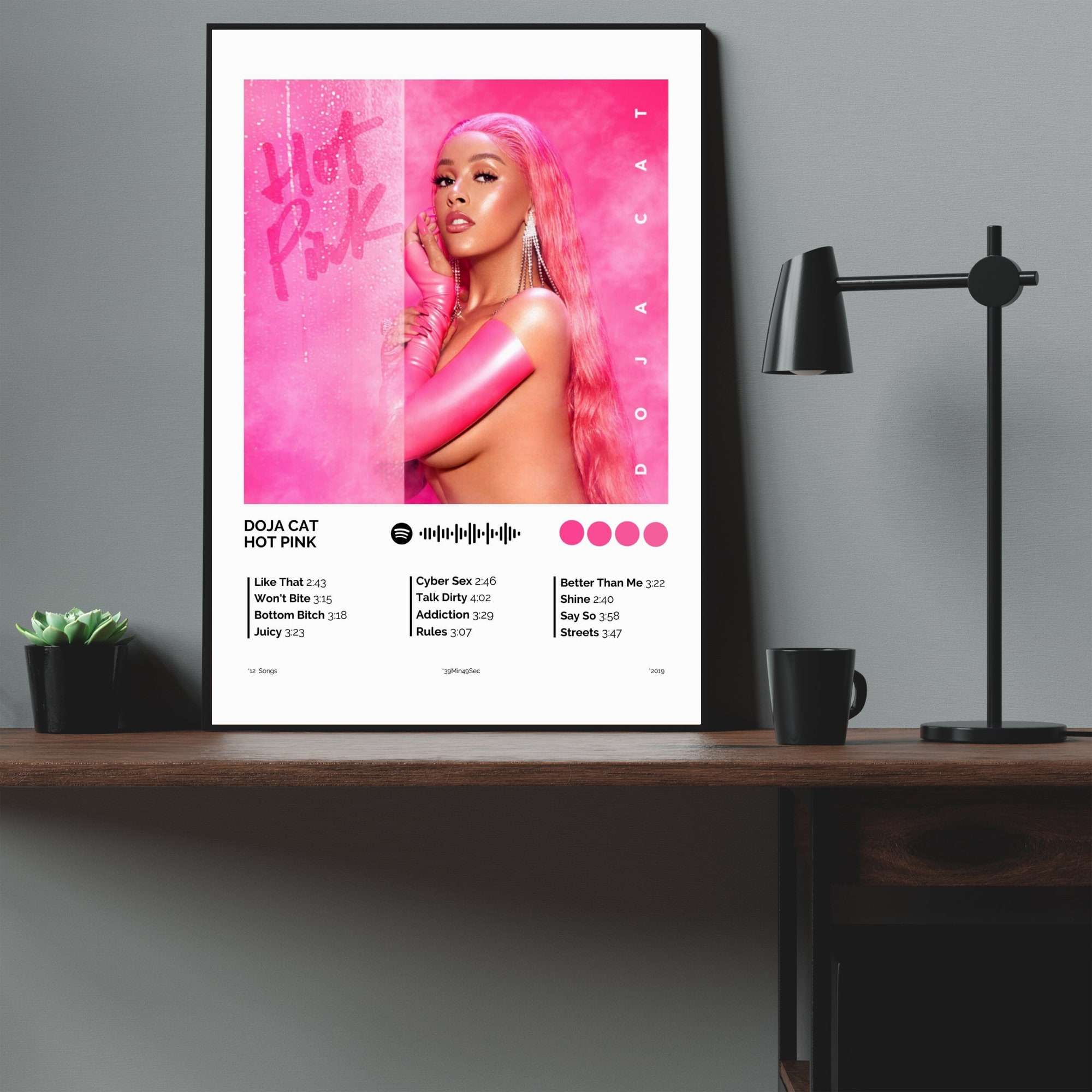 Doja Cat Poster Hot Pink Poster Album Cover Poster Poster Print Wall Art Custom Poster Home
