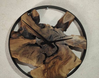 Large Live Edge Clock - Etsy