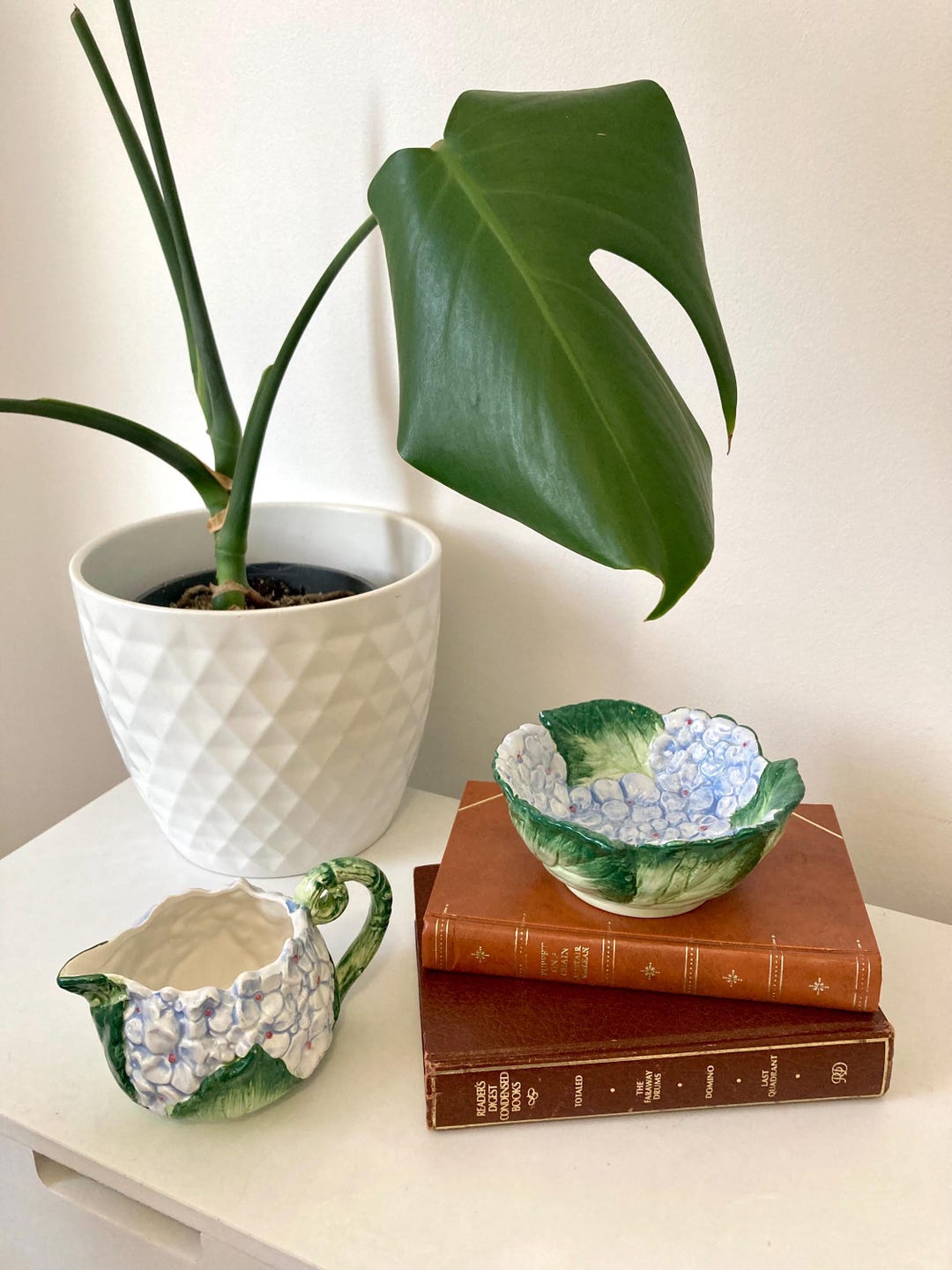 Vintage 1990 oci Fitz and Floyd Ceramic Creamer and Sugar Bowl ...