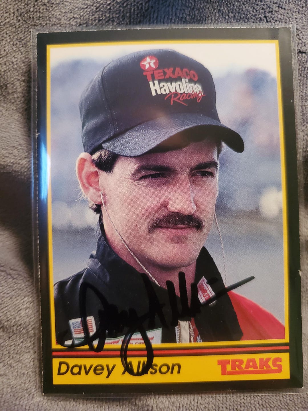 Davey Allison Authentic Hand Signed 1991 Traks Racing Card Hall of Fame ...