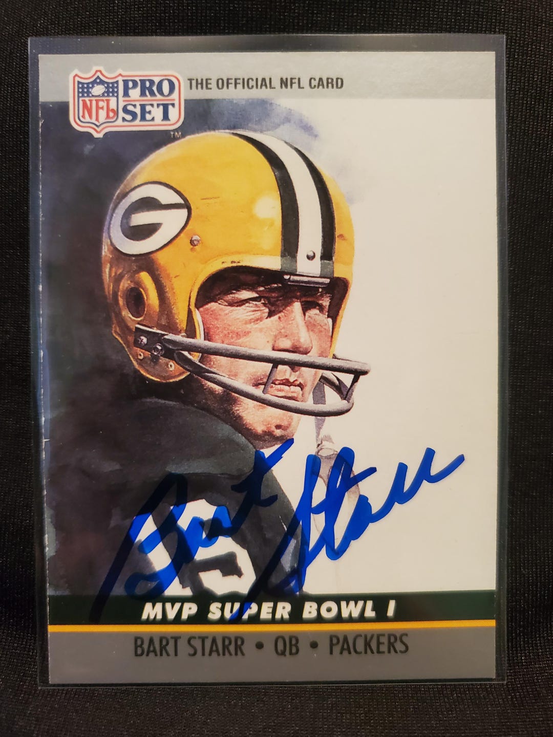 Bart Starr Authentic Hand Signed 1990 Pro Set Card Autographed HOF ...