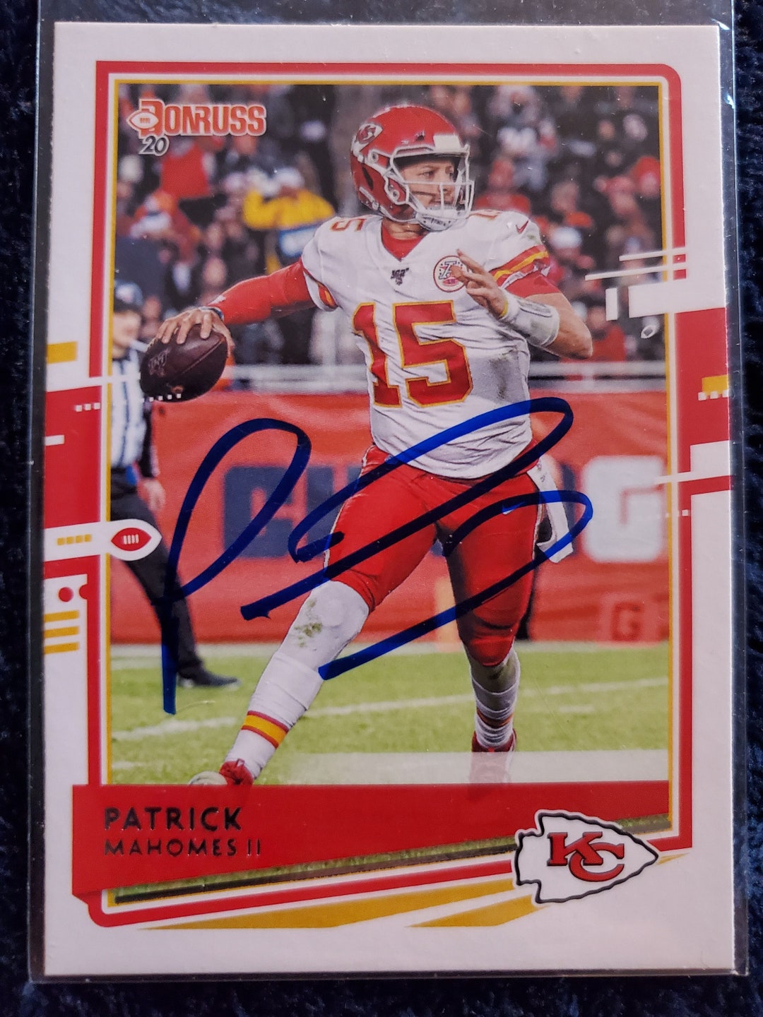 Patrick Mahomes Authentic Hand Signed 2020 Donruss Card Autographed ...